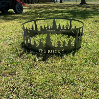 Camping Silhouette Fire Pit, Metal Yard Art, Chair Fire Pit, Gift for ...