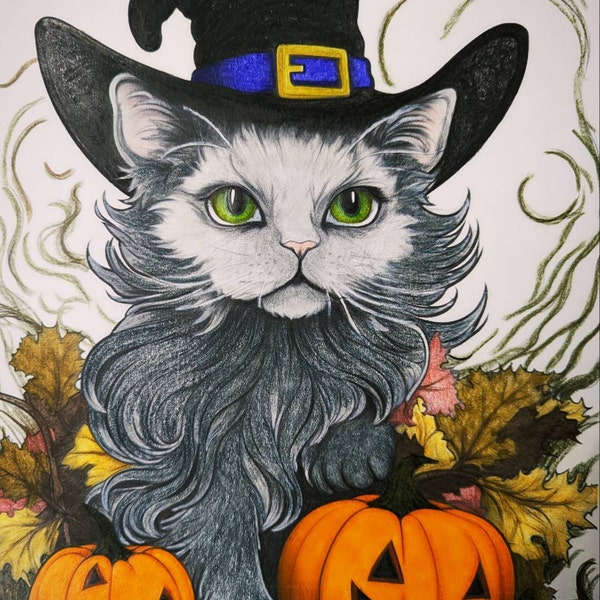 80 Halloween Big Bundle Coloring Book, Printable Gothic Creepy Pumpkin ...
