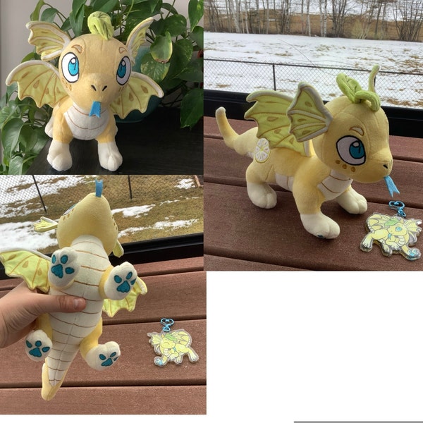 Fruit Dragon Plushie - Lemon Dragon and Friends Fruit Dragon Plush Toy ...