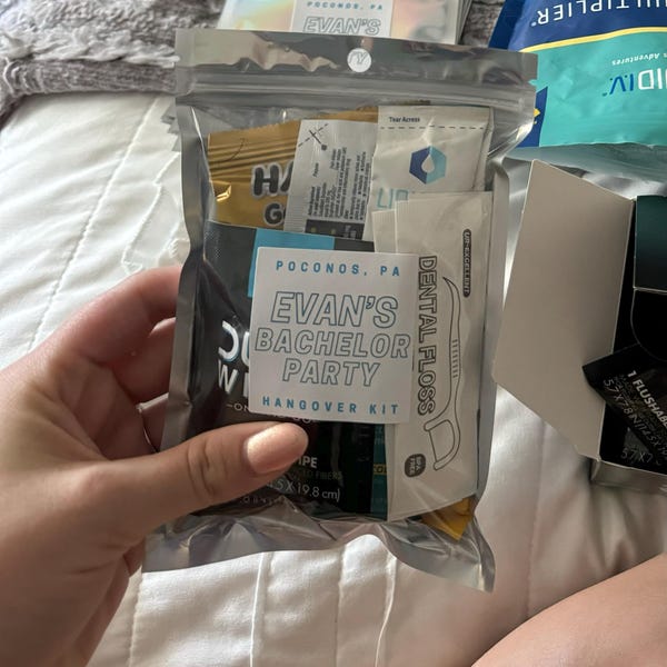 Bachelor Party Wellness Kit Event Essentials Pouch | Custom Favors ...