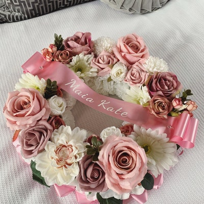 Funeral Flowers Round Ring Wreath With Personalised Ribbon 10 12 14 or ...