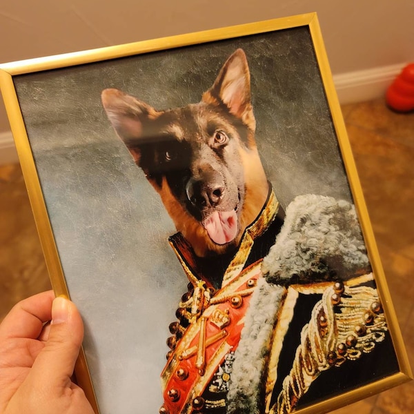 Custom Pet Soldier Portrait, Custom Dog Portrait, Pet Portraits, Pet ...