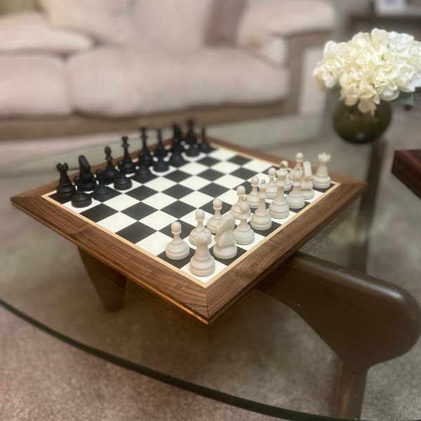 Luxury Tournament Chess Set, Large Chess Board, Gorgeous Walnut Brass ...