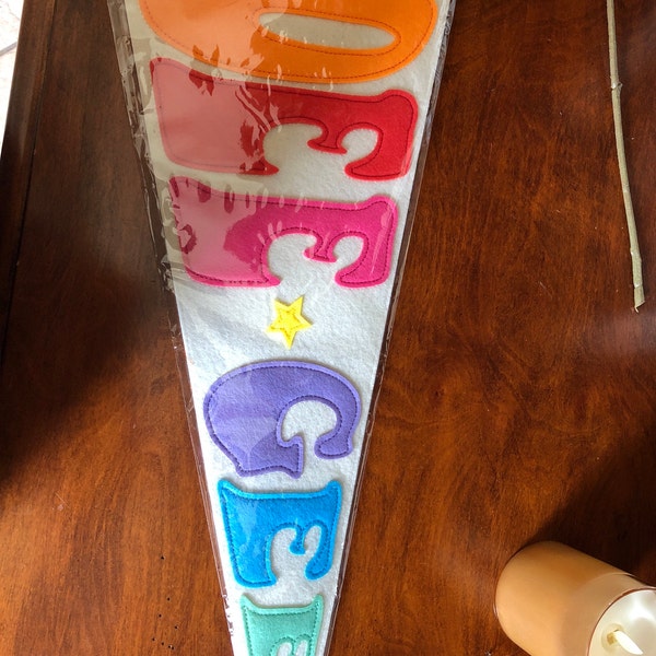 Sorority Rainbow Pennant Flag - Etsy