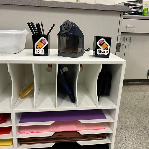 Sharp and Dull Pencil Bin Labels Back to School Classroom Labels ...