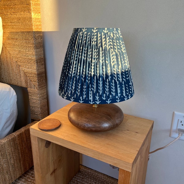 Pleated Lampshade-indigo Blue Lamp Shade-blue Pleated Sconce Chandelier ...