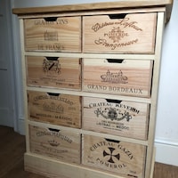 Rustic Wine Box Bedside Table Handmade - Etsy UK