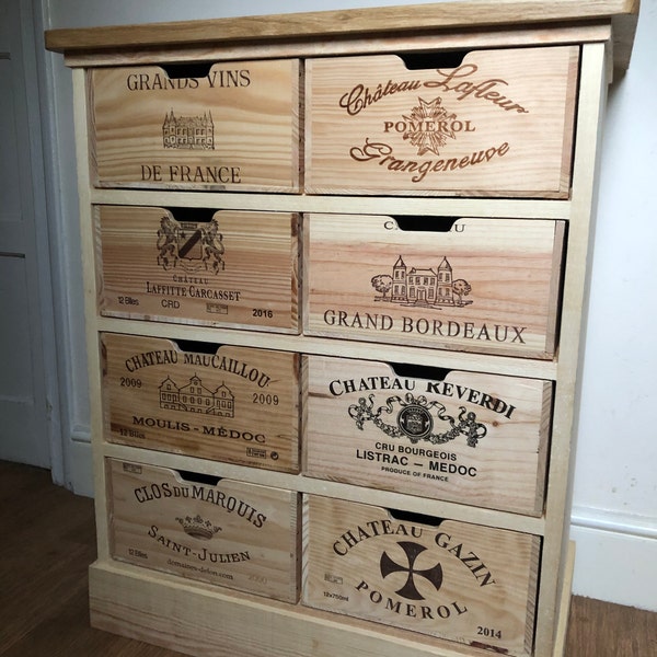 Rustic Wine Box Bedside Table Handmade - Etsy