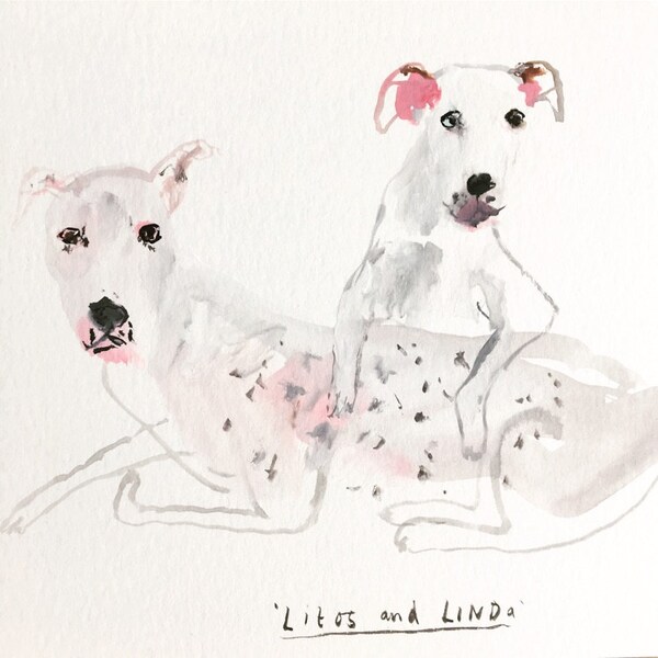 Original Hand-painted Wonky Human Portrait by Faye Moorhouse - Etsy