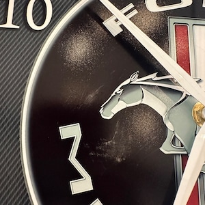 12 Inch Black Glass Replica Retro Wall Clock Classic FORD MUSTANG - Etsy