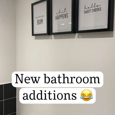 Bathroom Prints Minimalist Wall Art Décor Typography Poster - Etsy