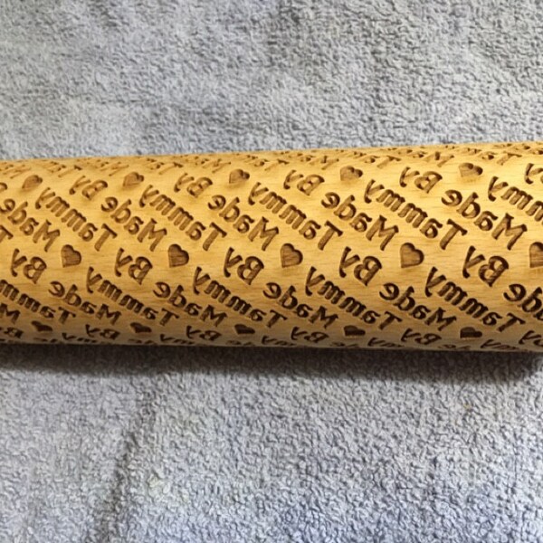 Personalized Rolling Pin Made by With Name or ANY Other Text. Lazer ... Personalized Rolling Pin Made by With Name or ANY Other Text. Lazer ...