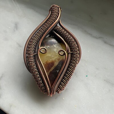 Labradorite Copper Gemstone Earrings Copper Wire Wrapped Earrings ...