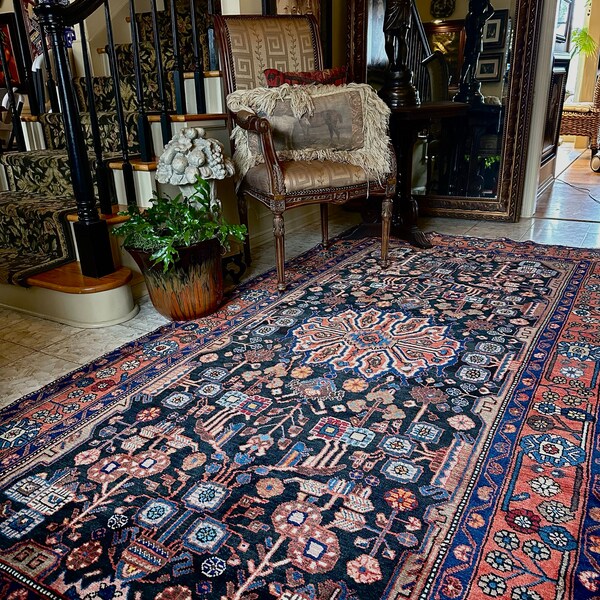 Excellent Vintage Rug 4x6 5' 7 X 3' 9 Hand-knotted Antique Collectible ...