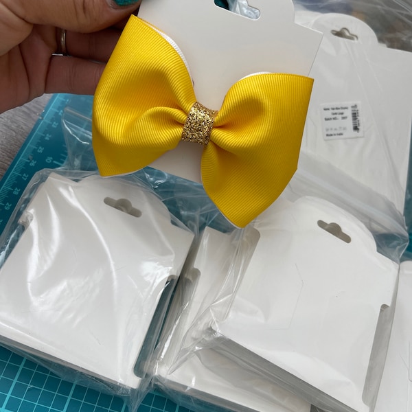 Hair-bow Display Cards Solid White Blank Small 50pcs - Etsy