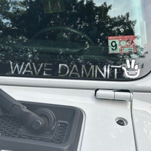 Wave Damnit Decal - Etsy
