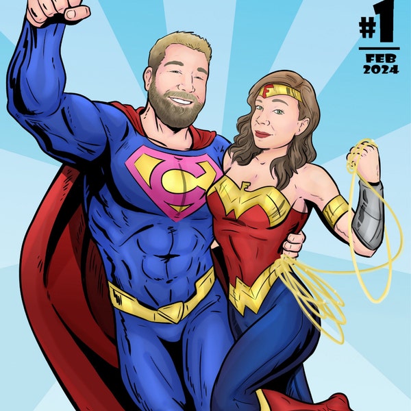 Custom Comic Book Art - Superhero Cover Art - Custom Made Poster ...