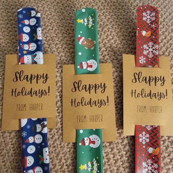 Christmas, Christmas Gift, Class Christmas Gift, Slappy Bracelet, Merry ...