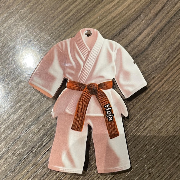 Personalized Karate 2D Flat Acrylic Keychain, Karate Keychain, Karate ...