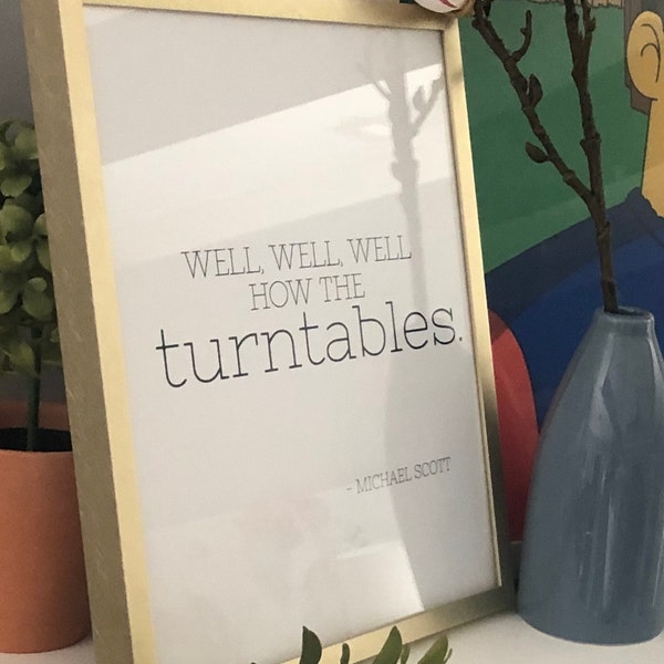 The Office TV Show ART PRINT, Michael Scott Quotes, Well Well Well How ...