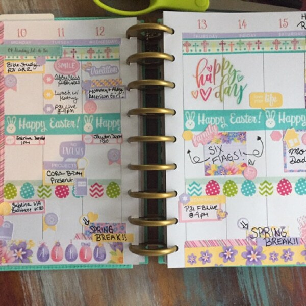 Happy Planner April Stickers Kit, Easter Planner Kit, April Planner ...