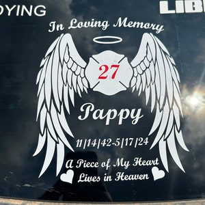 In Memory Car Decal,memorial Car Decal,in Loving Memory Car Decal ...