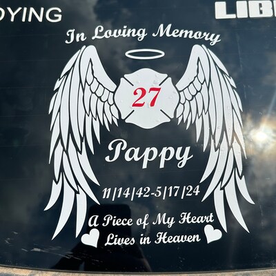 In Memory Car Decal,memorial Car Decal,in Loving Memory Car Decal ...