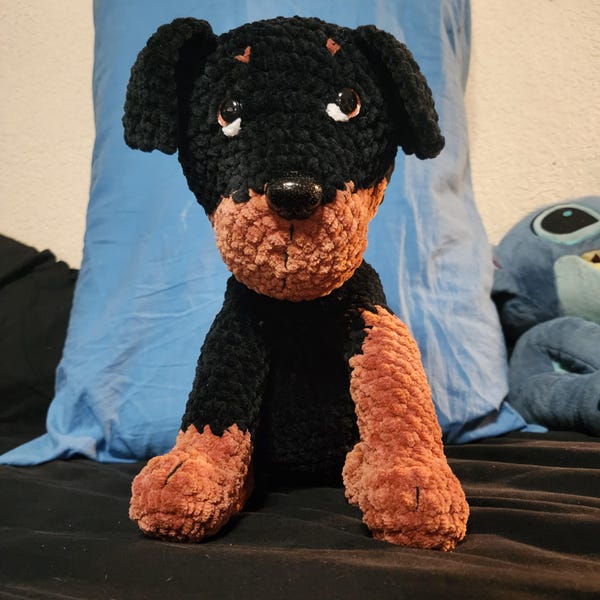 Rottweiler Dog Crochet Pattern/ Amigurumi Tutorial Plushie Dog/ Crochet ...