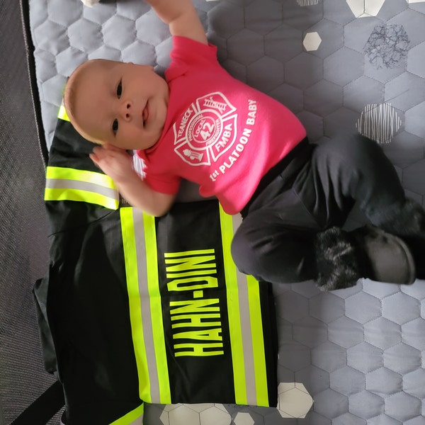 Firefighter Baby Boy Outfit and Jacket, Option Personalize Shirt ...