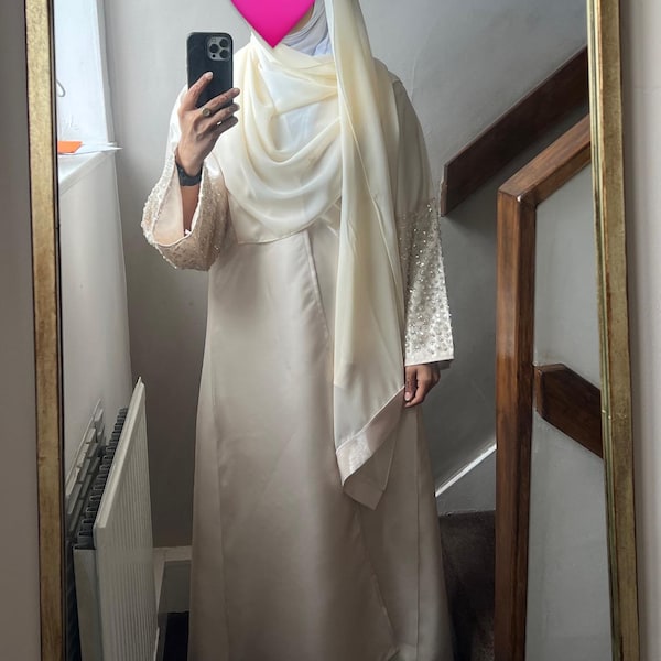 Elegant Black Abaya, Lace Abaya, Evening Abaya, Eid, Ramadan, Wedding Abaya, Islamic Clothing ...