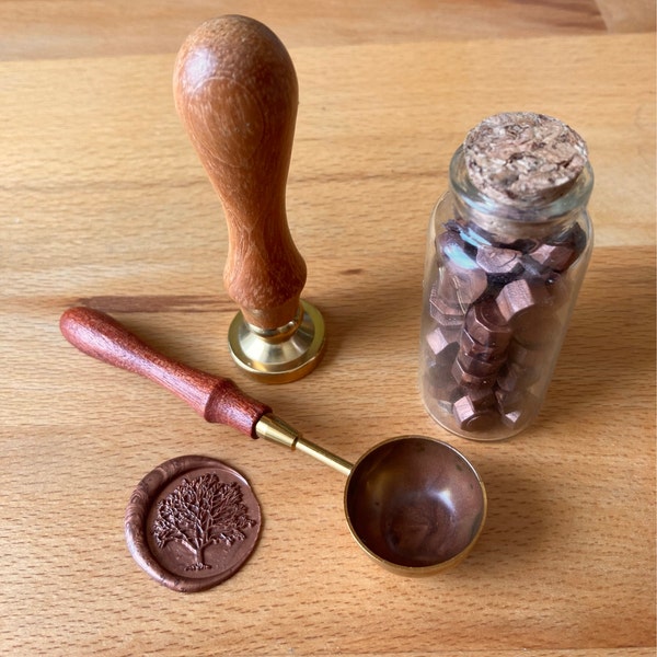 Tree Wax Seal Stamp Kit Wedding Custom, Family Tree Wax Stamp Seal ...