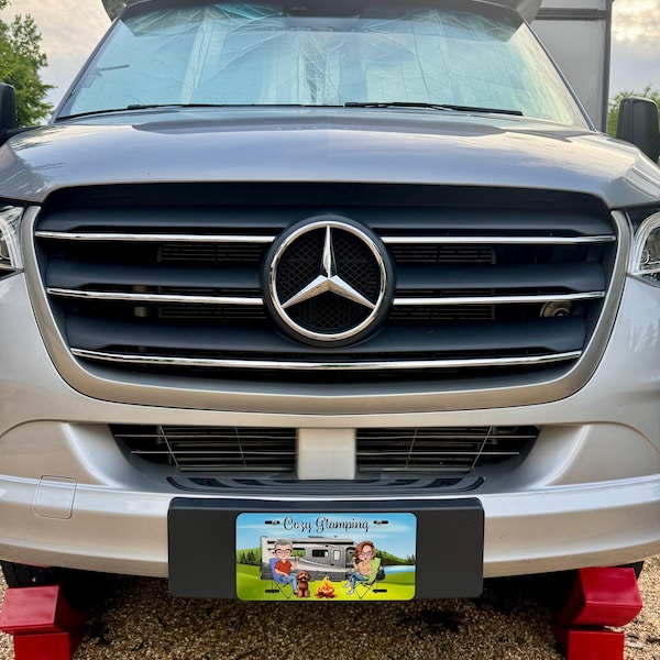 Custom License Plate for Camping Couple, Personalized Vanity Plate ...