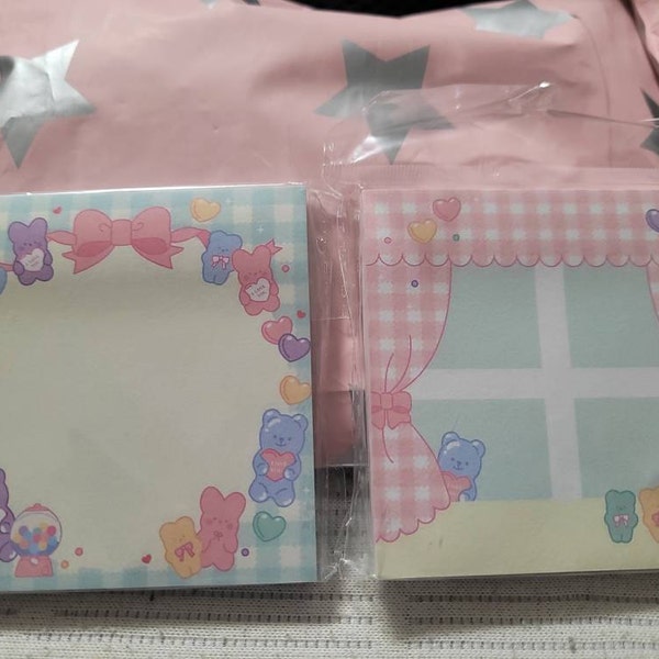 Gummy Bear Sticky Memopad(notepad) | 80 Sheets Kawaii Mini Sticky Note ...