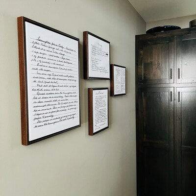 Personalized Recipe for Wall Family Recipe Sign Recipe Handwriting ...