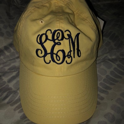 Ladies' Monogram Baseball Cap Monogram Hat Monogram Cap Summer Beach ...