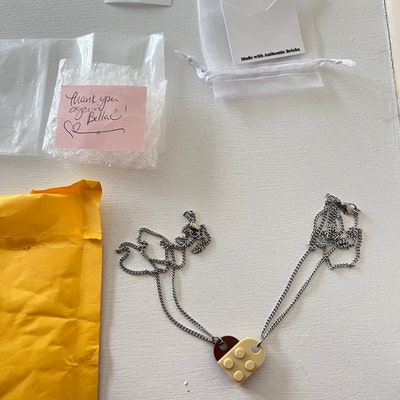 Heart Necklace Set Made With Authentic LEGO® Bricks 100% Stainless ...