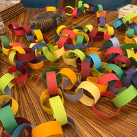 DIY Paper Chain Kits Primary Rainbow Red Orange Yellow Green Blue ...