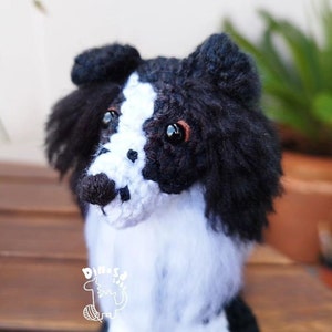 Crochet Pattern for Finnly, Realistic Crochet Border Collie Dog ...