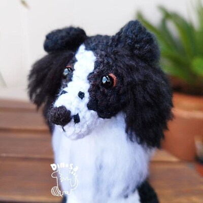 Crochet Pattern for Finnly, Realistic Crochet Border Collie Dog ...
