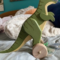 Large Wooden Bronto Rolling Toy With Optional Pull String for - Etsy Canada