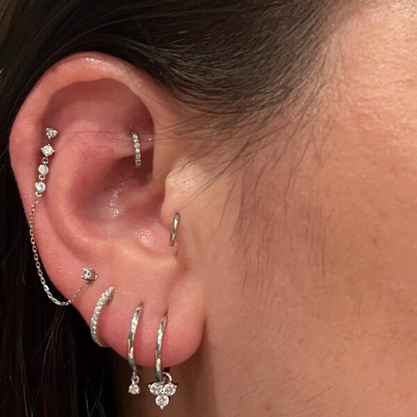 Easy to Use Titanium Piercing Jewelry Insertion Pin, Flat Back Earring ...