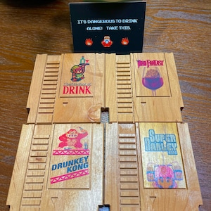 Retro 8 Bit COLOR Mini Wood Coasters With FREE SHIPPING Select up to 8 ...