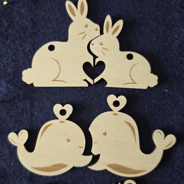 Valentine's Day Couple Keychains Bundle, Matching Keychains Lasercut ...