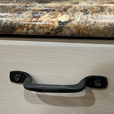 Hand Forged Rustic Farmhouse Steel Handles / Drawer Pulls / DIY ...