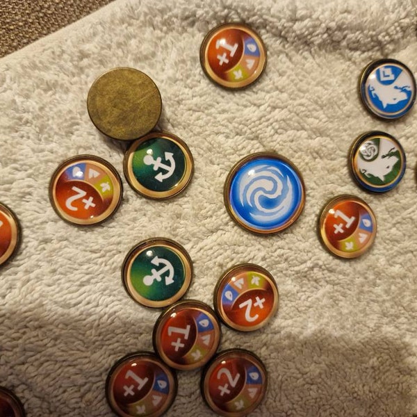 Bandits RPG Tokens Glass and Metal Deluxe Tokens Handmade by the Token ...