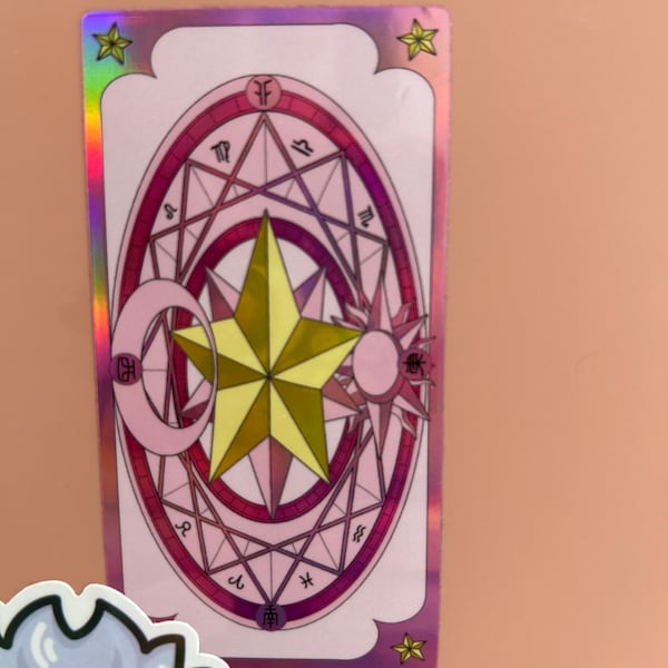Sakura Card Glossy Metallic Sticker - Etsy