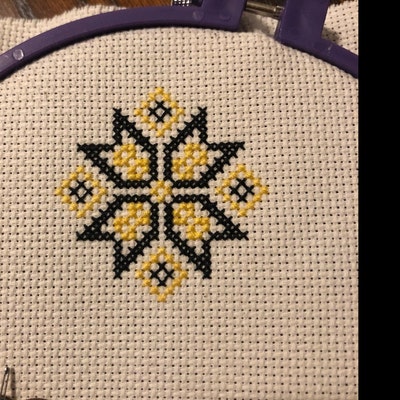 Easy Mini Snowflake Christmas Ornament Cross Stitch Pattern 2 - Etsy