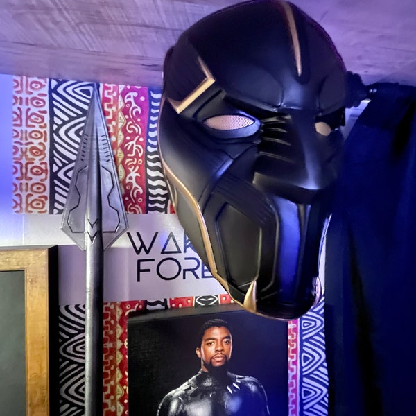 King T’chaka Helmet 1:1 Scale Fully Pattern Detail , Paint From Marvel ...