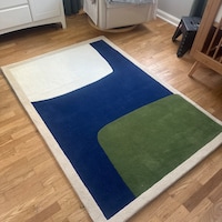 Mustard Yellow and Green Modern Abstract Irregular Arches Pattern ...