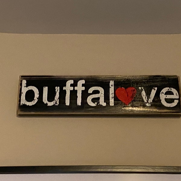 Buffalove Rustic Wooden Sign - Etsy